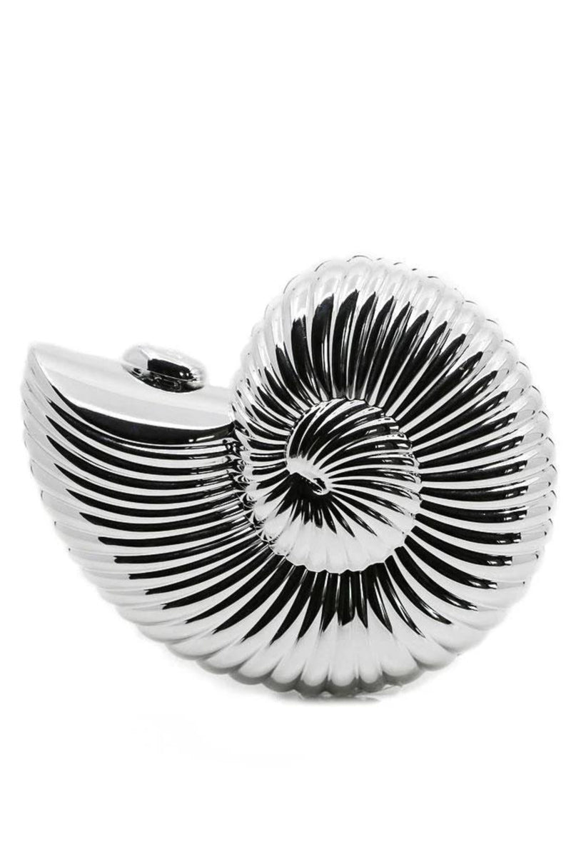 STATEMENT CLUTCHES Ariel Shell Clutch - Silver or Gold – Smoke ...