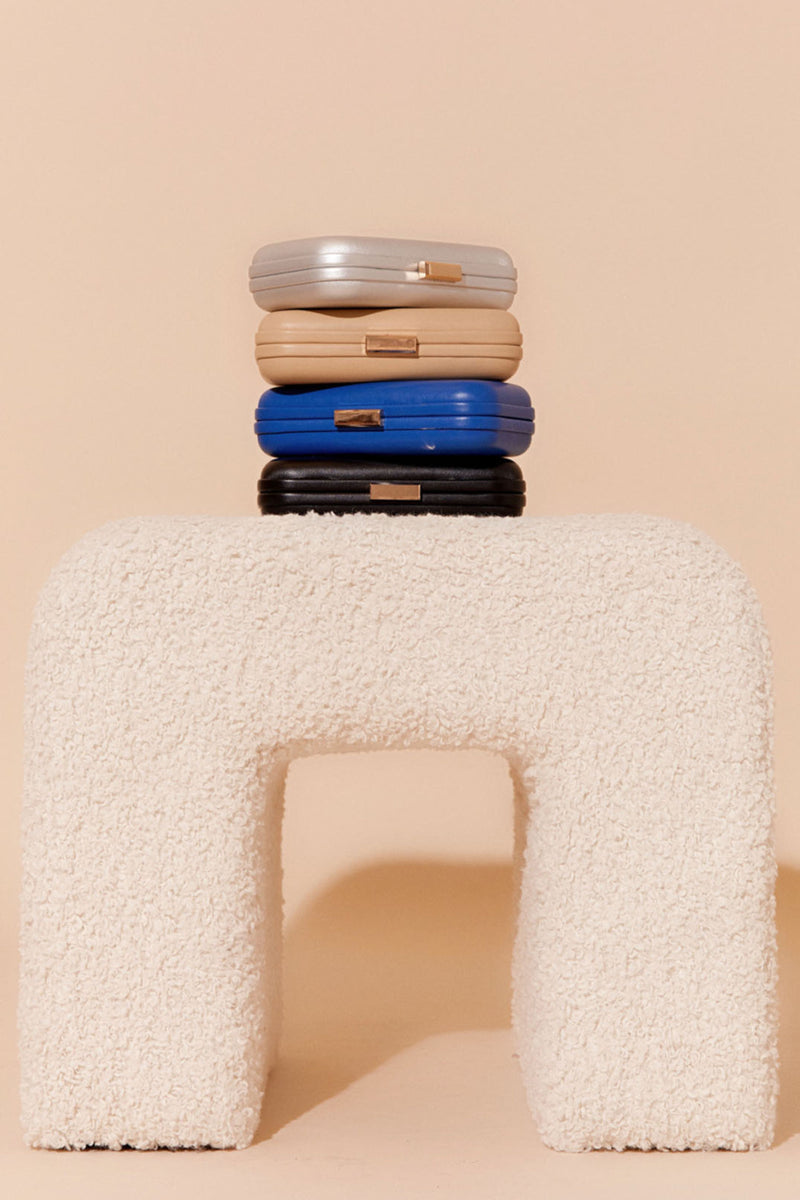 ADORNE ACCESSORIES Emmaline Structured Event Clutch - Silver – Smoke ...