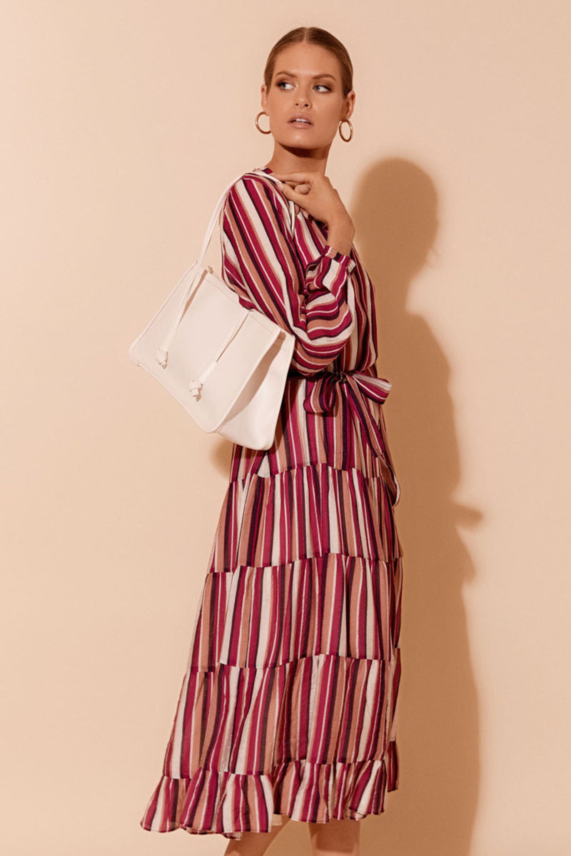 ADORNE ACCESSORIES Tabitha Knot Detail Smooth Tote - Cream White ...