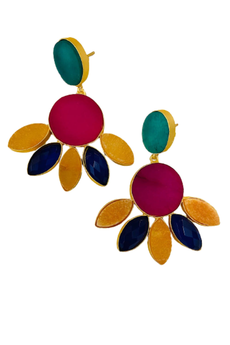 STATEMENT COLOURED ACCESSORIES Helena Earrings - Multi – Smoke ...