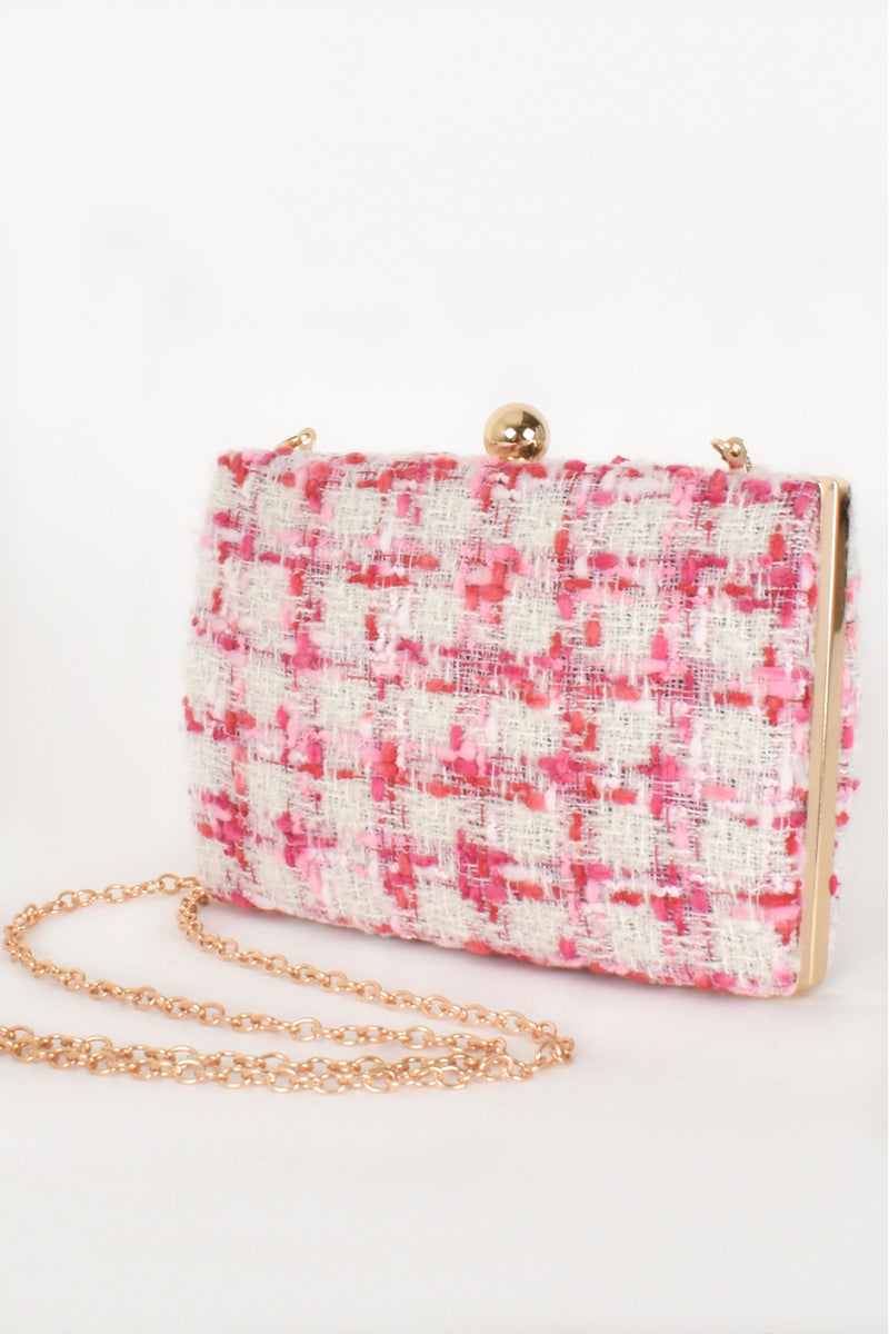 ADORNE ACCESSORIES Reagan Bobble Closure Hard Case Boucle Clutch - Pink ...